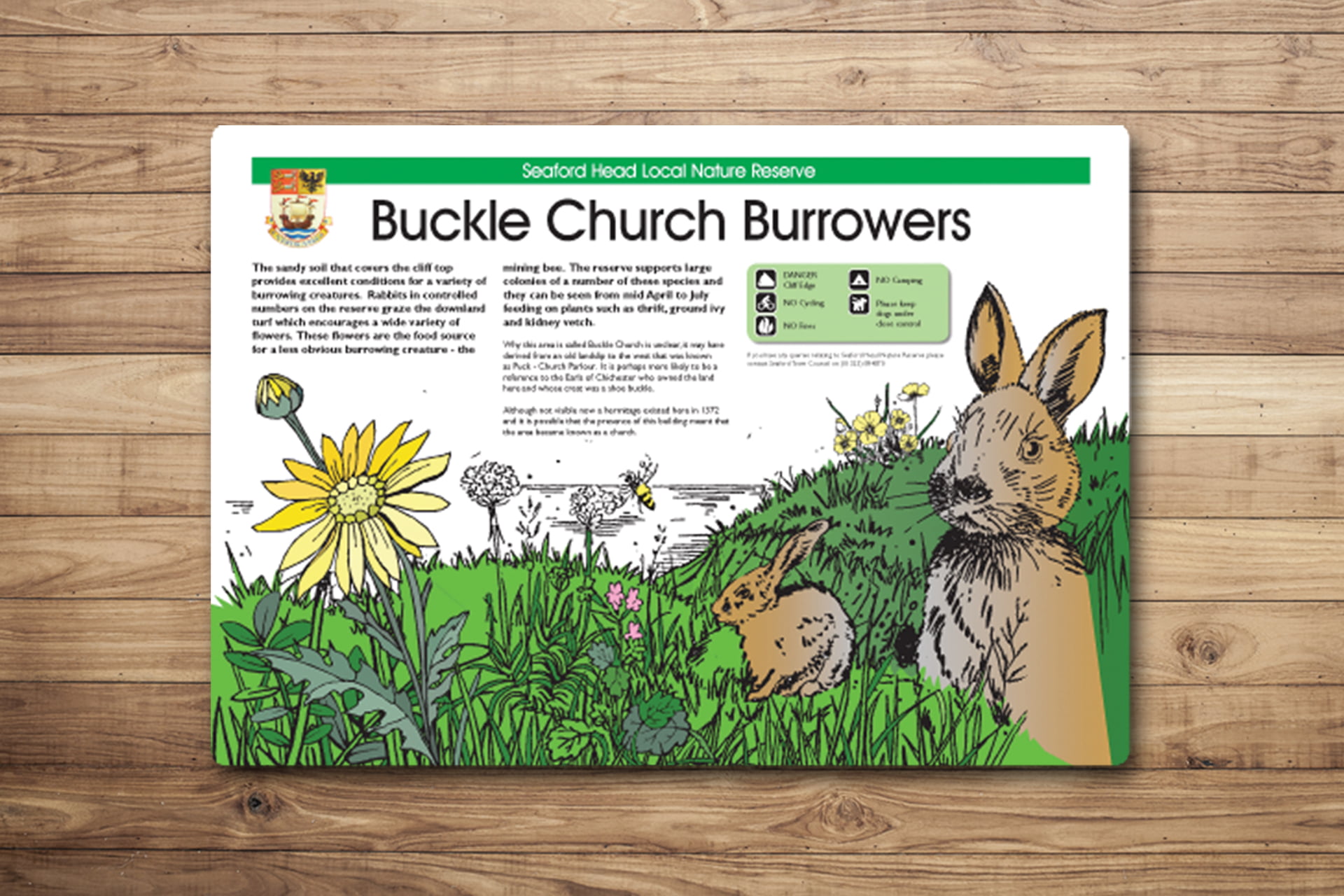 Graphic Design for Seaford Head Nature Reserve Sign